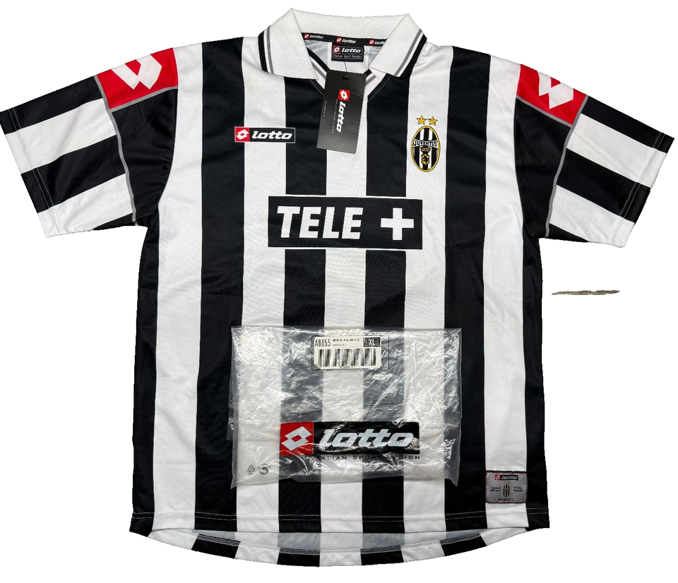 Maglia calcio vintage Juventus DEL PIERO 2000 2001 TELE+ home *BNWT ...