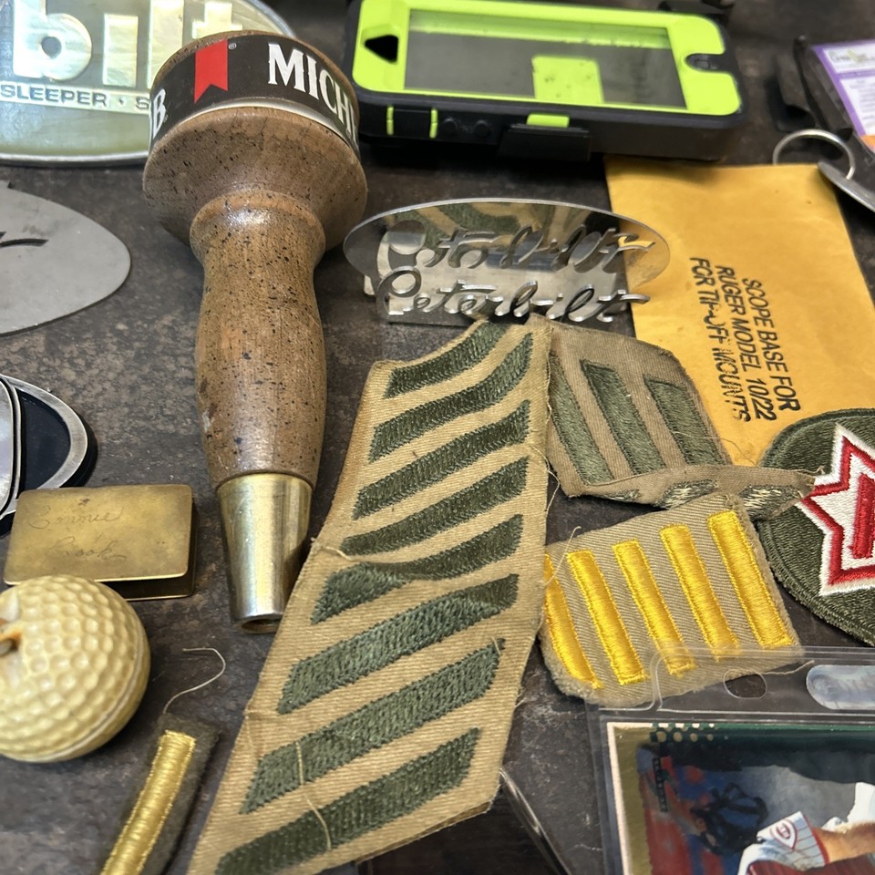 Junk Drawer Lot Canadian Pennies Belt Buckles Peterbilt Memorabilia ...