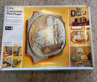 Vintage 1973 U.S.S. Constitution Wall Plaque Model Ship H-852 Rare | eBay