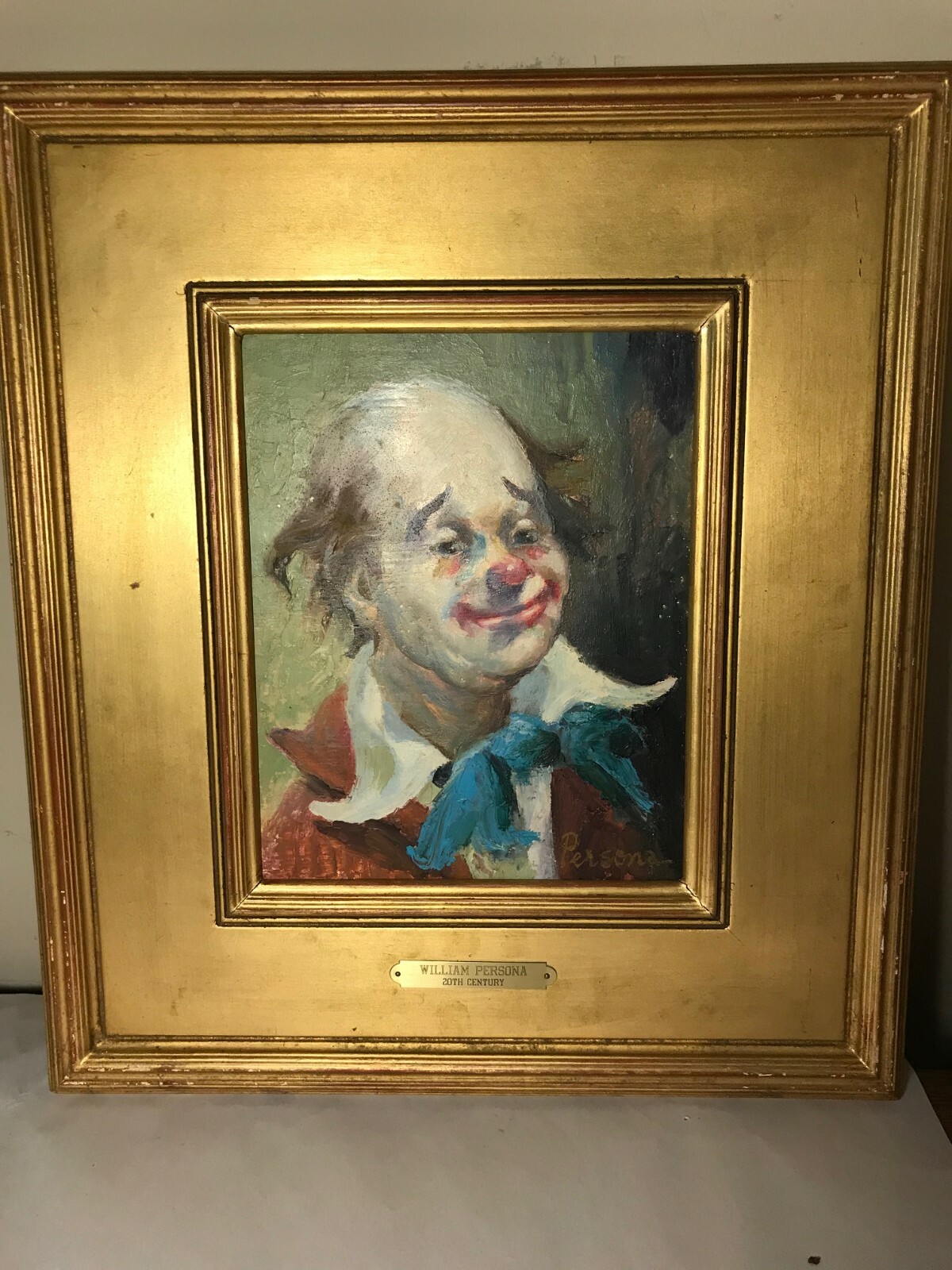 Original Art WILLIAM PERSONA ORIGINAL CLOWN OIL PAINTING Framed (CHOOSE ...