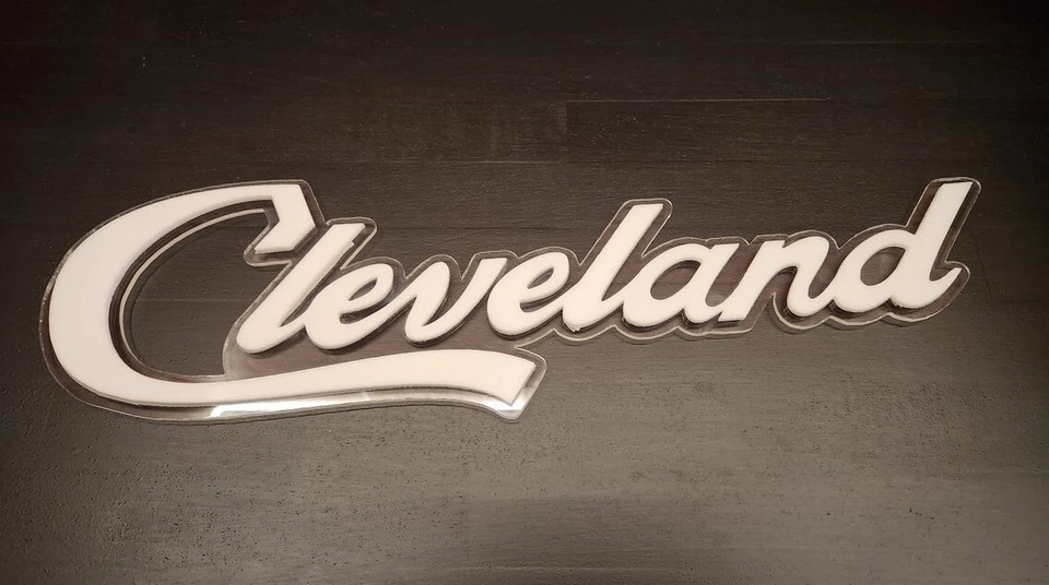 Cleveland Script Wall Mount Sign | eBay