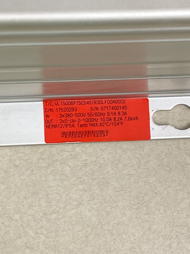 Danfoss 175Z0293 VLT5006 IP54 Variable Speed Drive, Mains In: 380-500V, Out: 7.6 | eBay