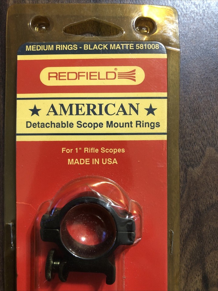 VTG Redfield Scope Rings Weaver Style 1” Medium Rings Black 581008 NOS ...