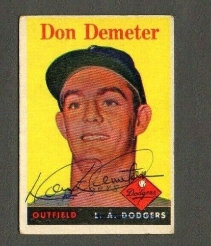 Don Demeter 1958 Topps authentic autographed card Dodgers | eBay