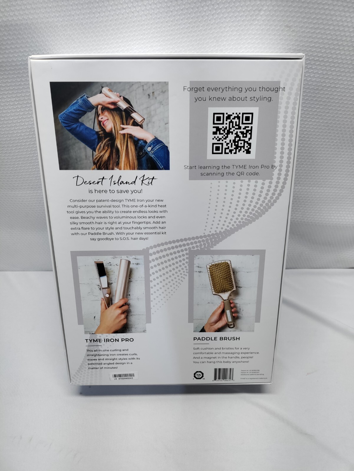 TYME Desert Island Kit, Tyme Pro Iron & Paddle Brush (Rose Gold) | eBay