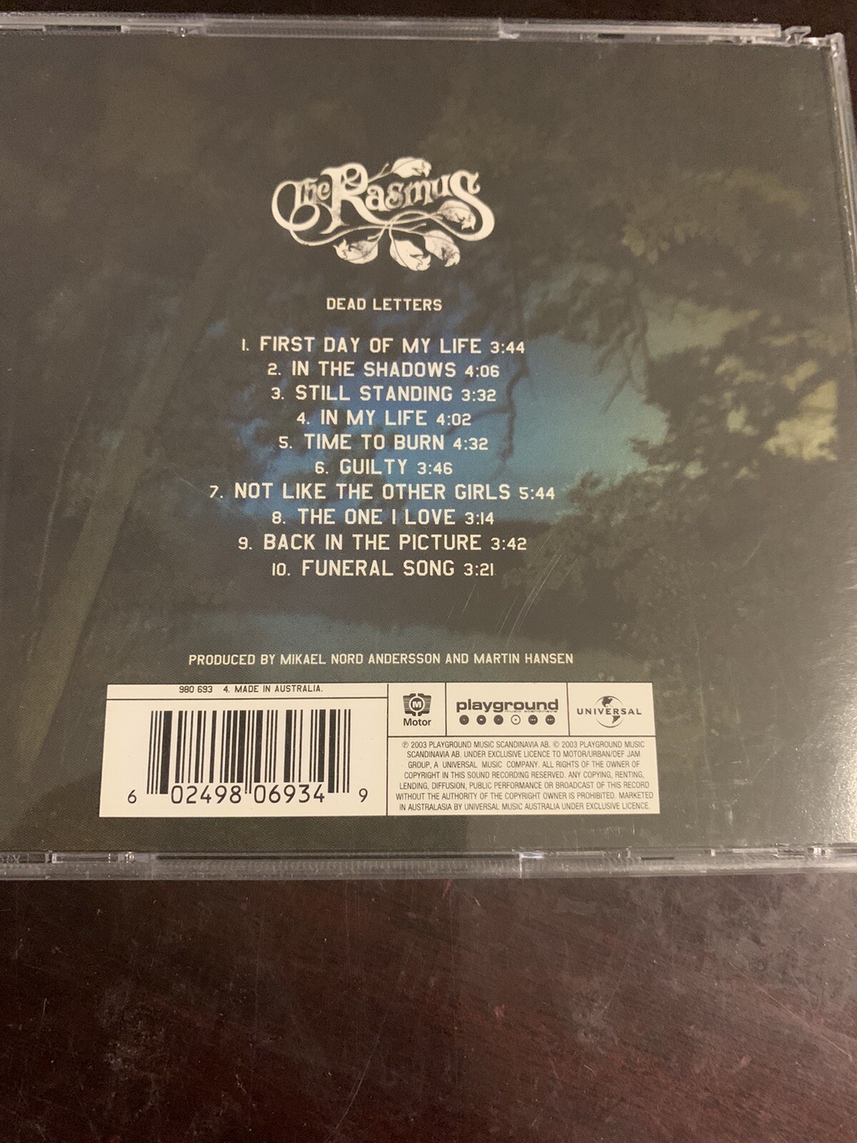 The Rasmus ‎– Dead Letters - CD (C1021) | eBay Australia