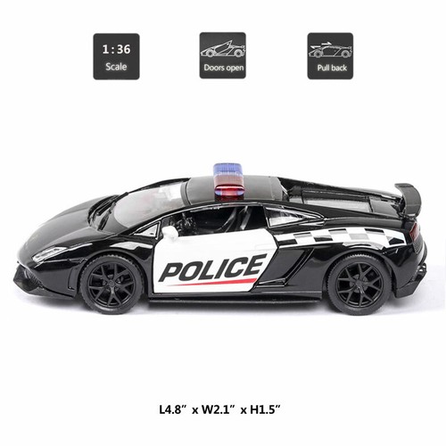 1:36 Lamborghini Gallardo LP 570-4 Police Car Model Diecast Toy Cars ...