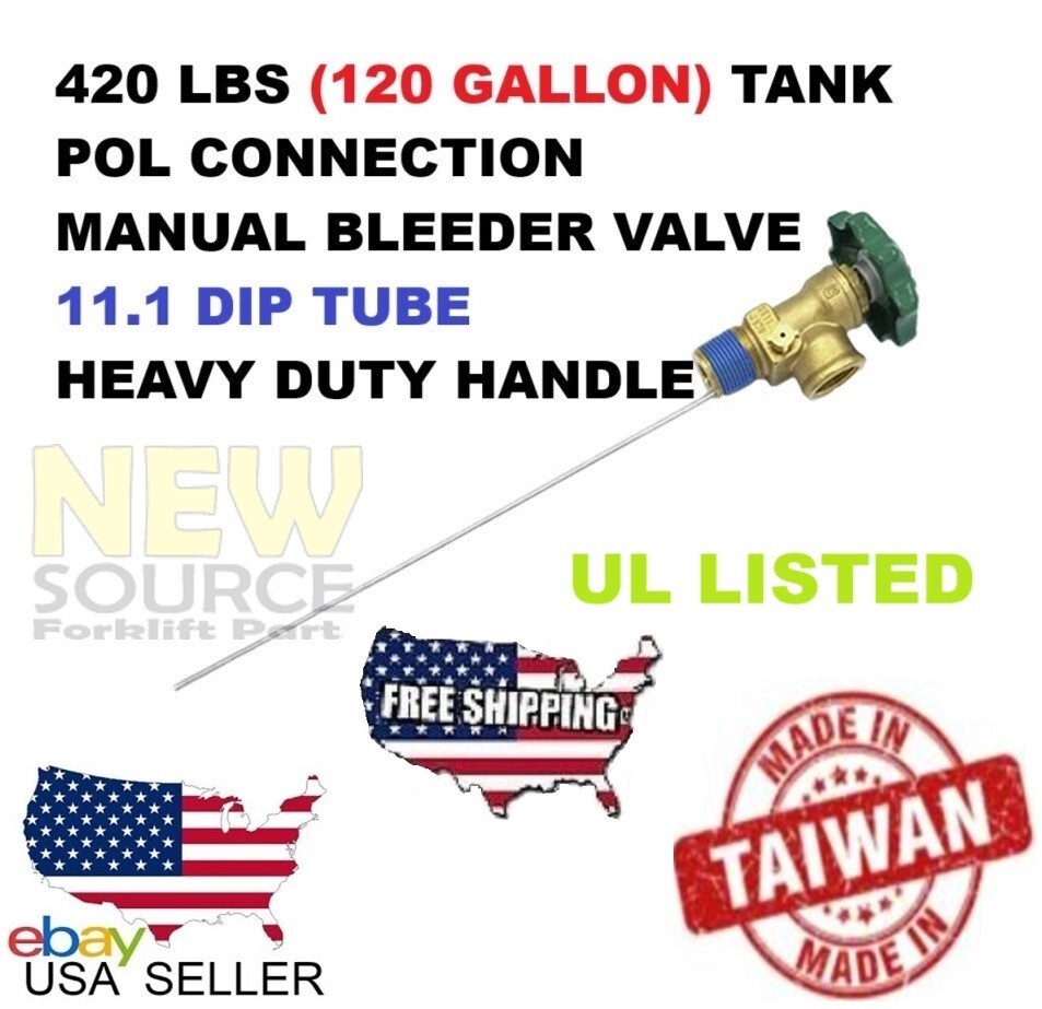 420 LB PROPANE TANK SERVICE POL VALVE 420 LB 11.1" DT 120 GALLON 3/4 ...