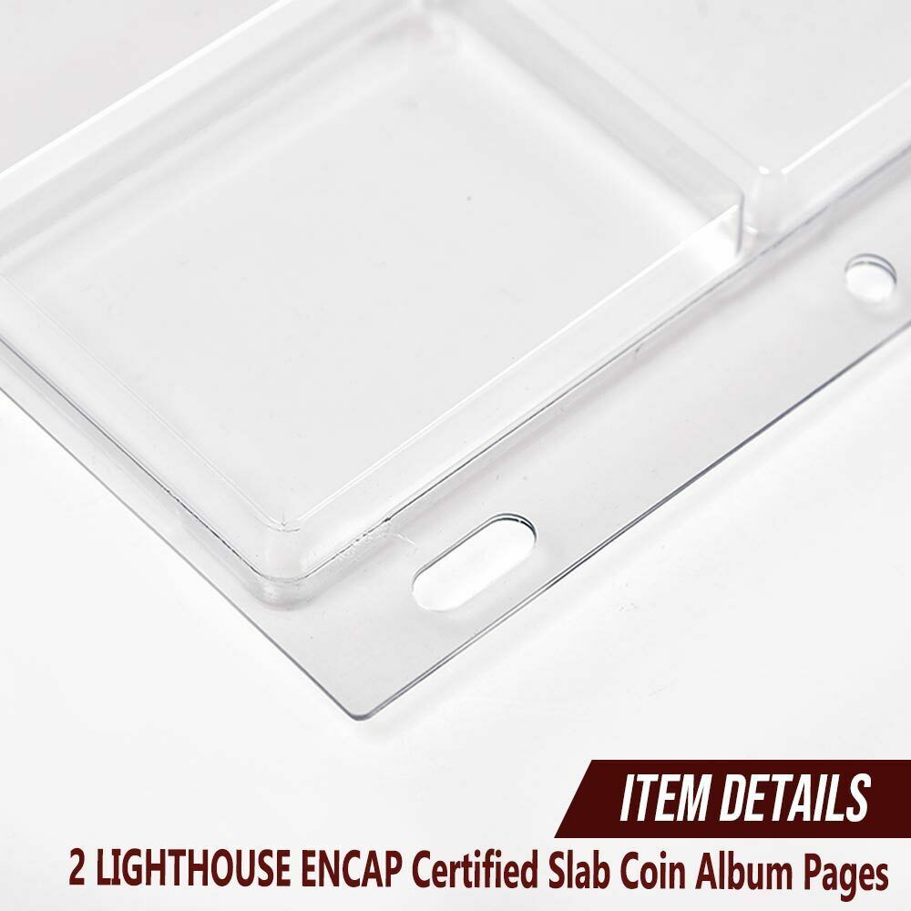 Certified Coin Pages Lighthouse Encap Graded Slab Album 2 Sheets NGC ...