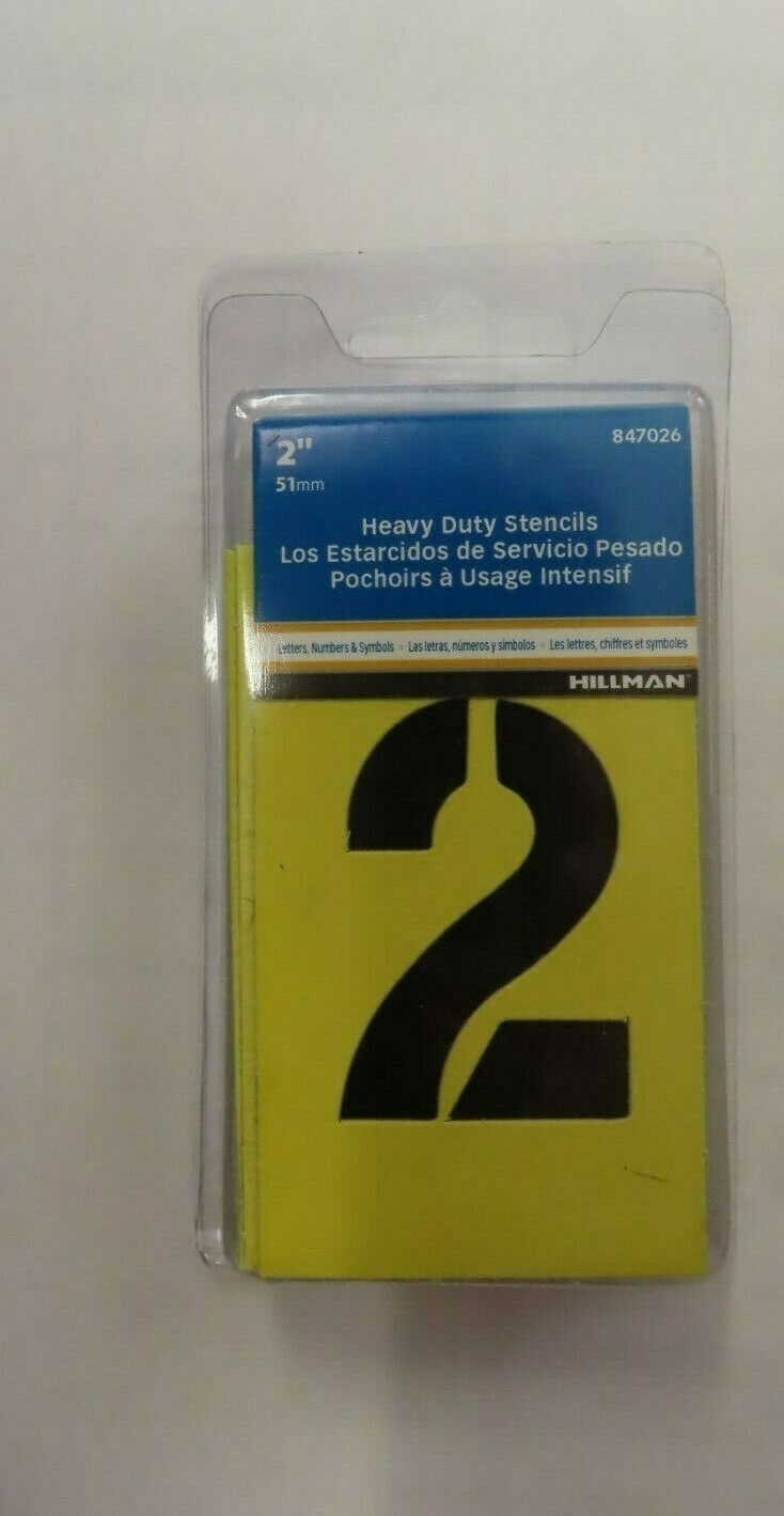 Hillman Heavy Duty Number & Letter Stencils 2" #847026 NEW | eBay