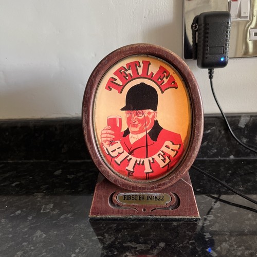 Tetley Bitter Advertising Beer Pump Light Box- UK plug working | eBay