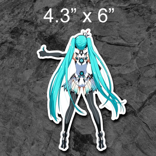 Hatsune Miku Vocaloid Race Queen Outfit Sticker Racing Bumper Sticker ...