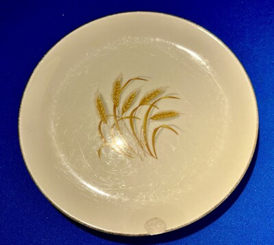 Homer Laughlin China 22 K Golden Wheat Pattern Bread Plate 6l Gorgeous ...