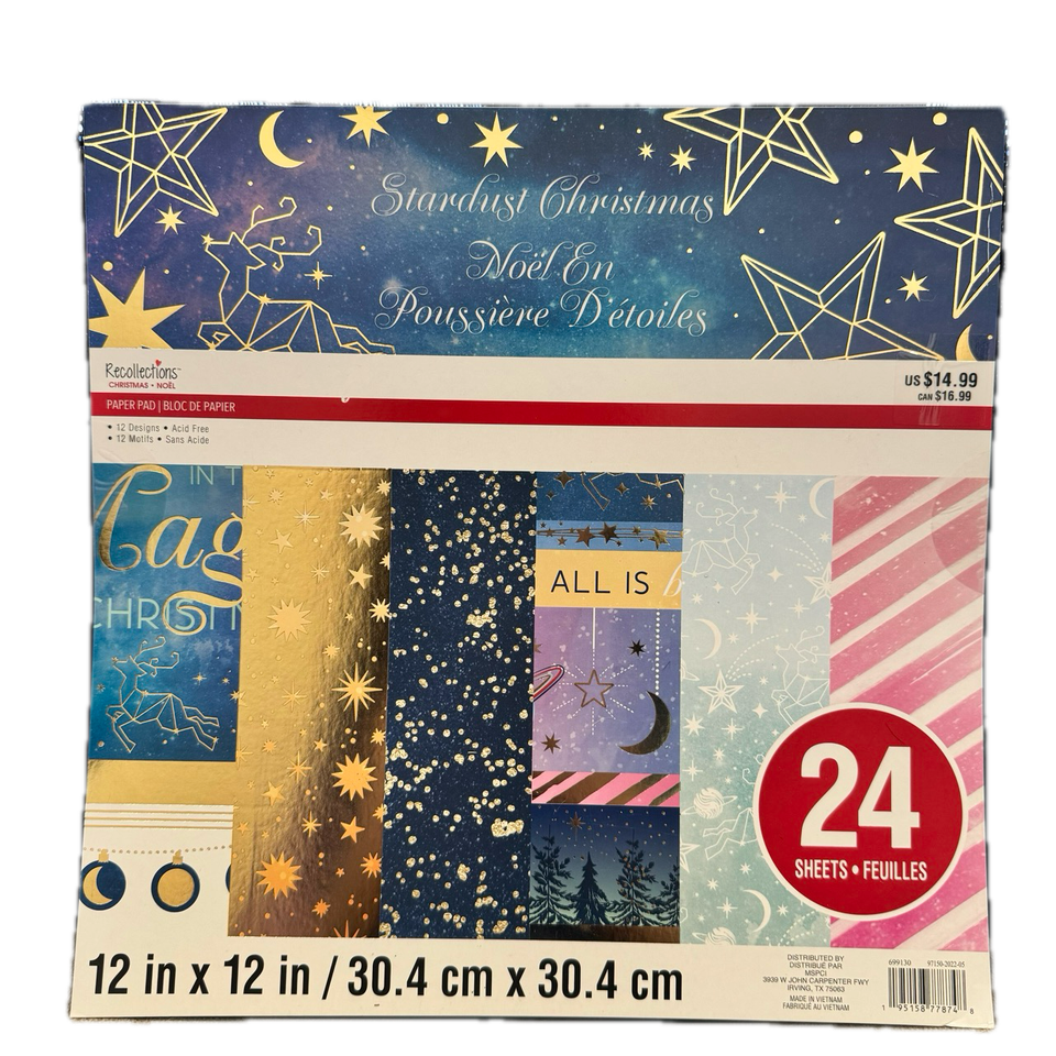 Brand New Recollections Christmas 12" x 12" Paper Pad Book 24 Sheets 12 ...