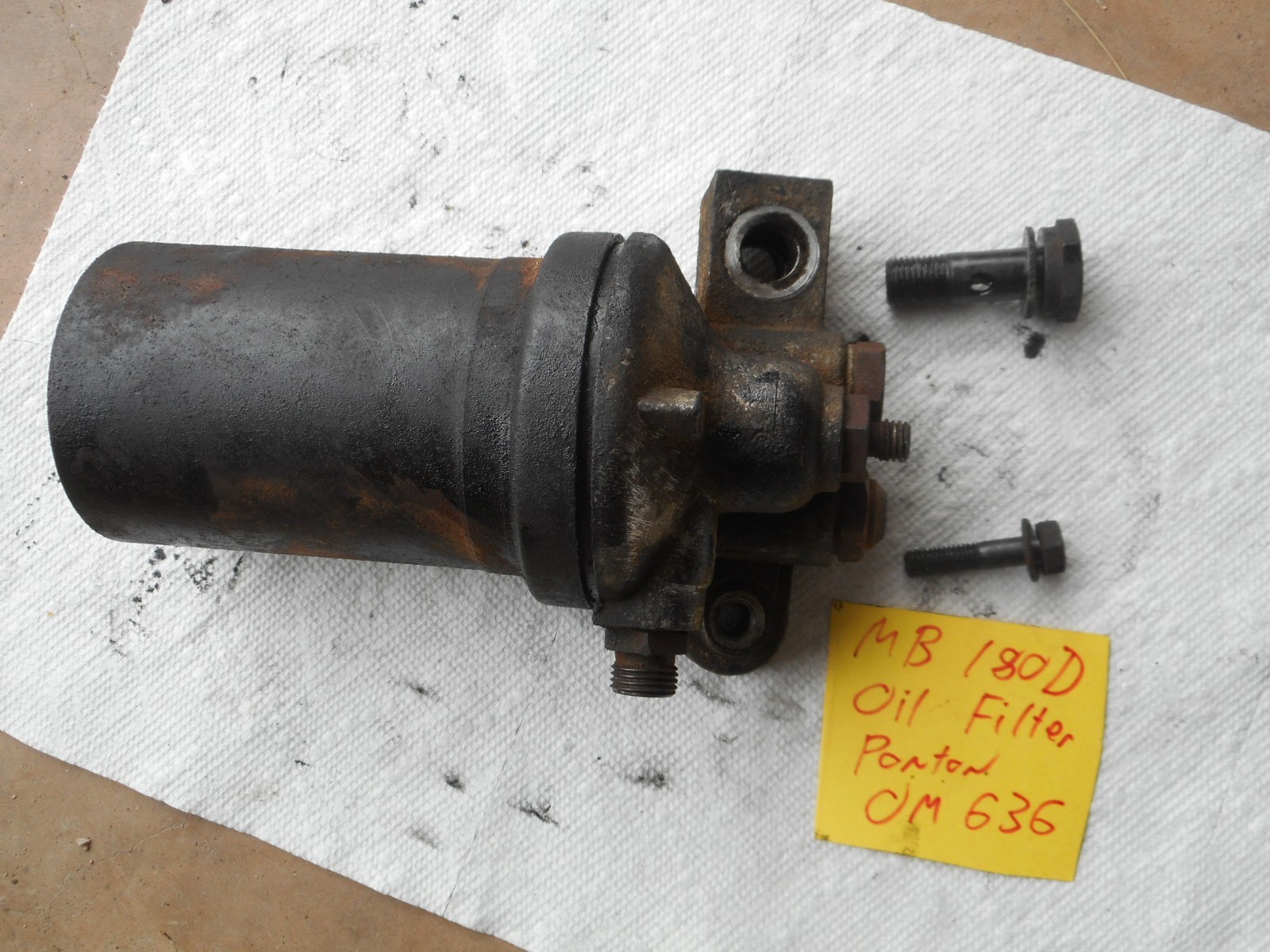 Mercedes Benz Ponton 180D OM636 Oil Filter Thermoking Complete coil ...