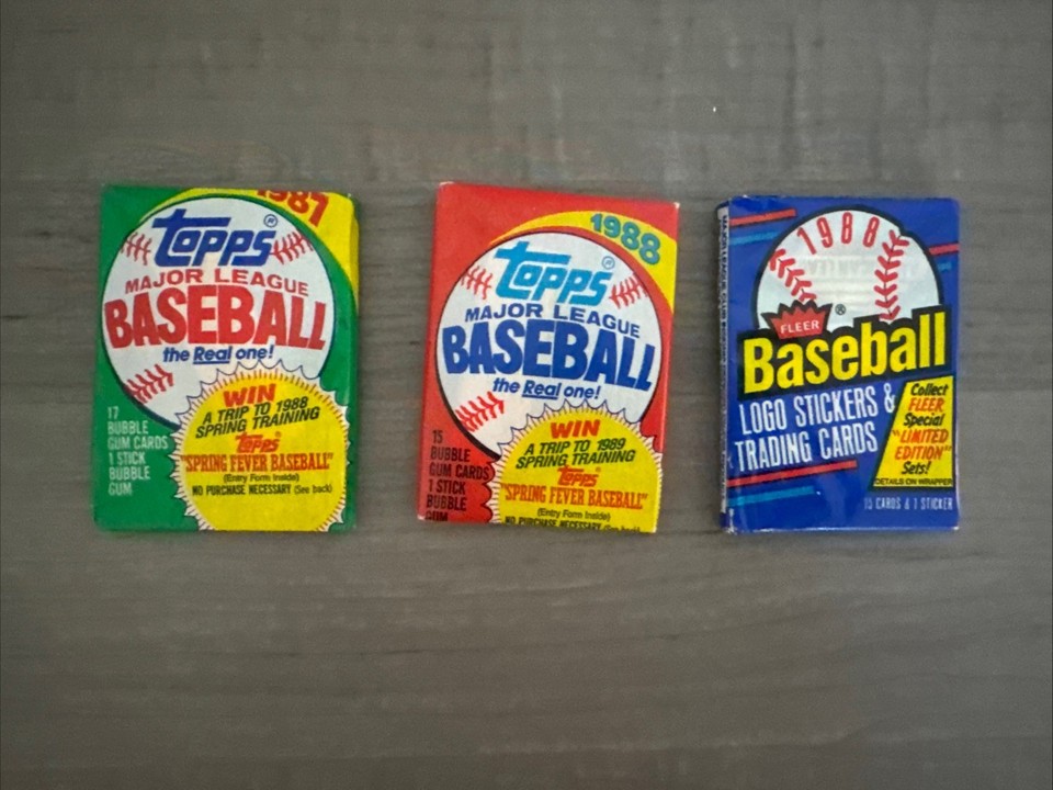 Baseball 10 Pack Lot 1987 1991 Topps Fleer Donruss Score UD Unopened ...