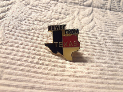 Vintage "Howdy from Texas" Lapel Pin - Red White & Blue | eBay