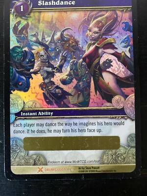 WOW Slashdance #1/3 Foil Loot Card NEW World of Warcraft Trading Card ...