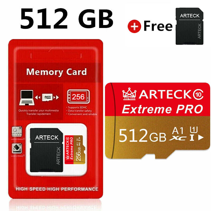 Micro SD Card 64GB 128GB 256GB 512GB 1024GB Ultra TF Class 10 Memory ...