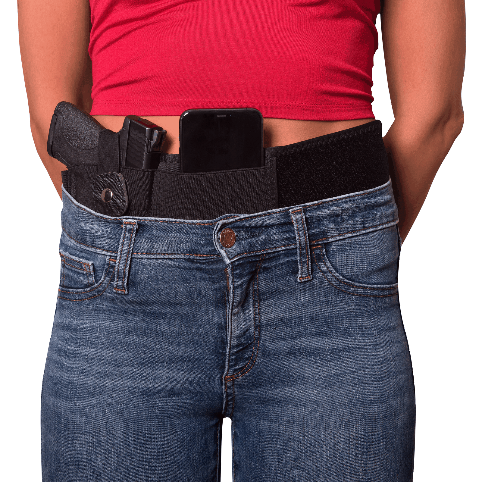 Belly Band Holster Concealed Carry Gun Wrap Holster Elastic Waist Large ...