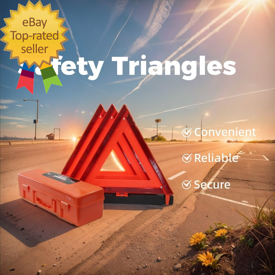Safety Triangles DOT Approved, Standard Warning Triangles Enmergency ...