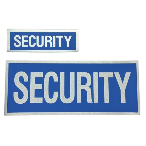 Iron on Reflective Security Badges [Blue] | eBay UK
