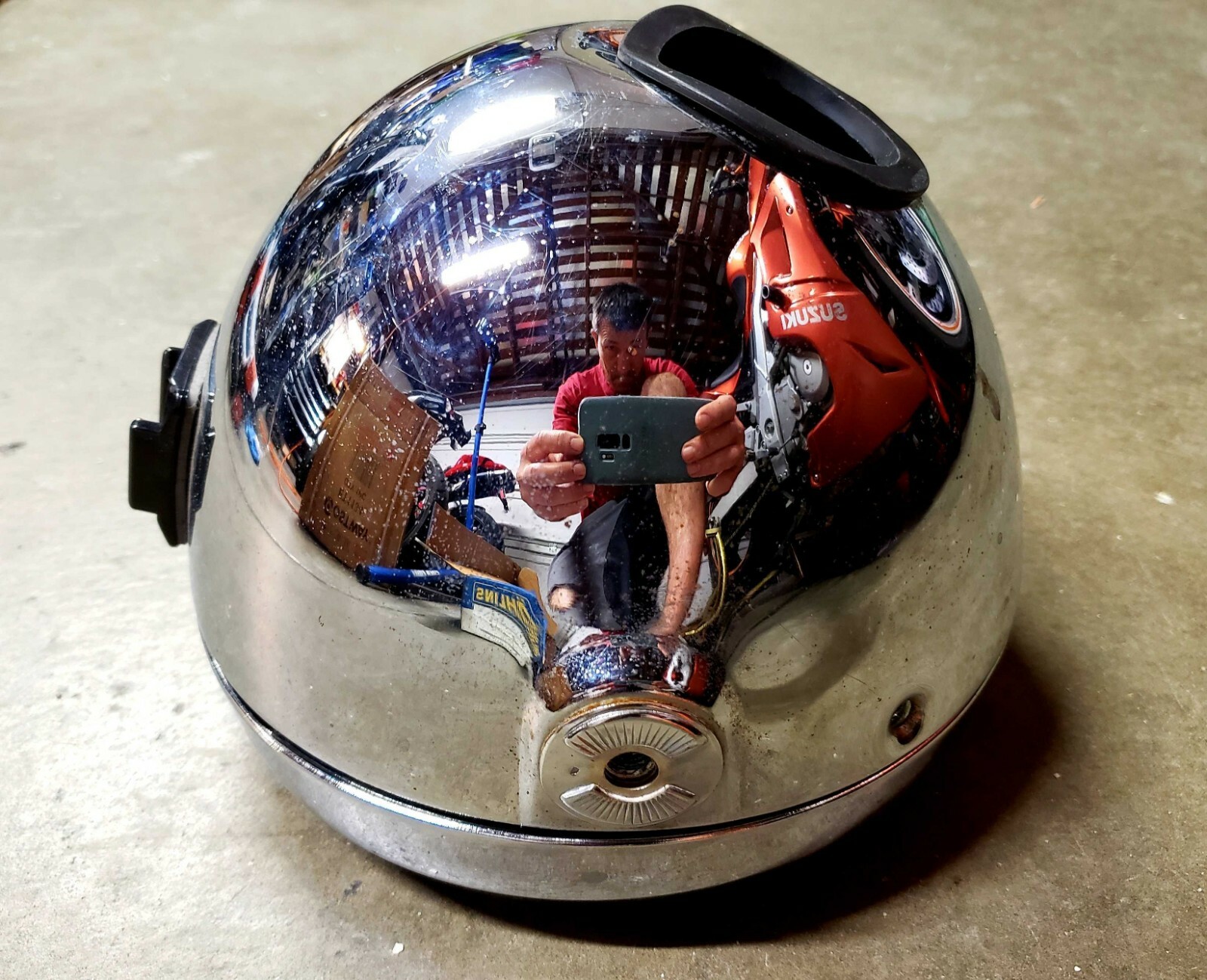 Vintage chrome motorcycle headlight bucket - Complete, H4 55-60W | eBay