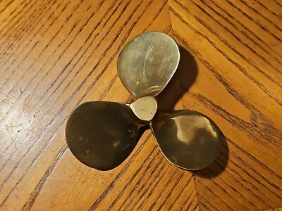 Vintage Solid Brass Boat Propeller Paperweight Nautical Art | eBay