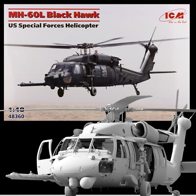 ICM 48360 1/48 MH-60L BLACK HAWK "US SPECIAL FORCES" HELICOPTER MODEL ...