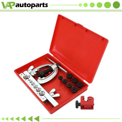 Brand New Double Flaring Tool w/ Mini Tubing Cutter Brake Air Water Gas ...