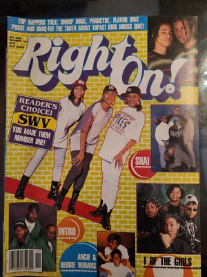 Vintage Right On Magazine Featuring SWV November 1993 | eBay
