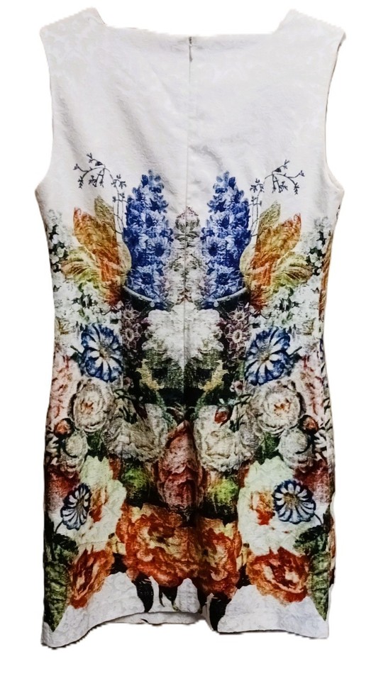 Behcetti Italia Midi Sleevless Back sizpper dress Size 8 US Floral ...