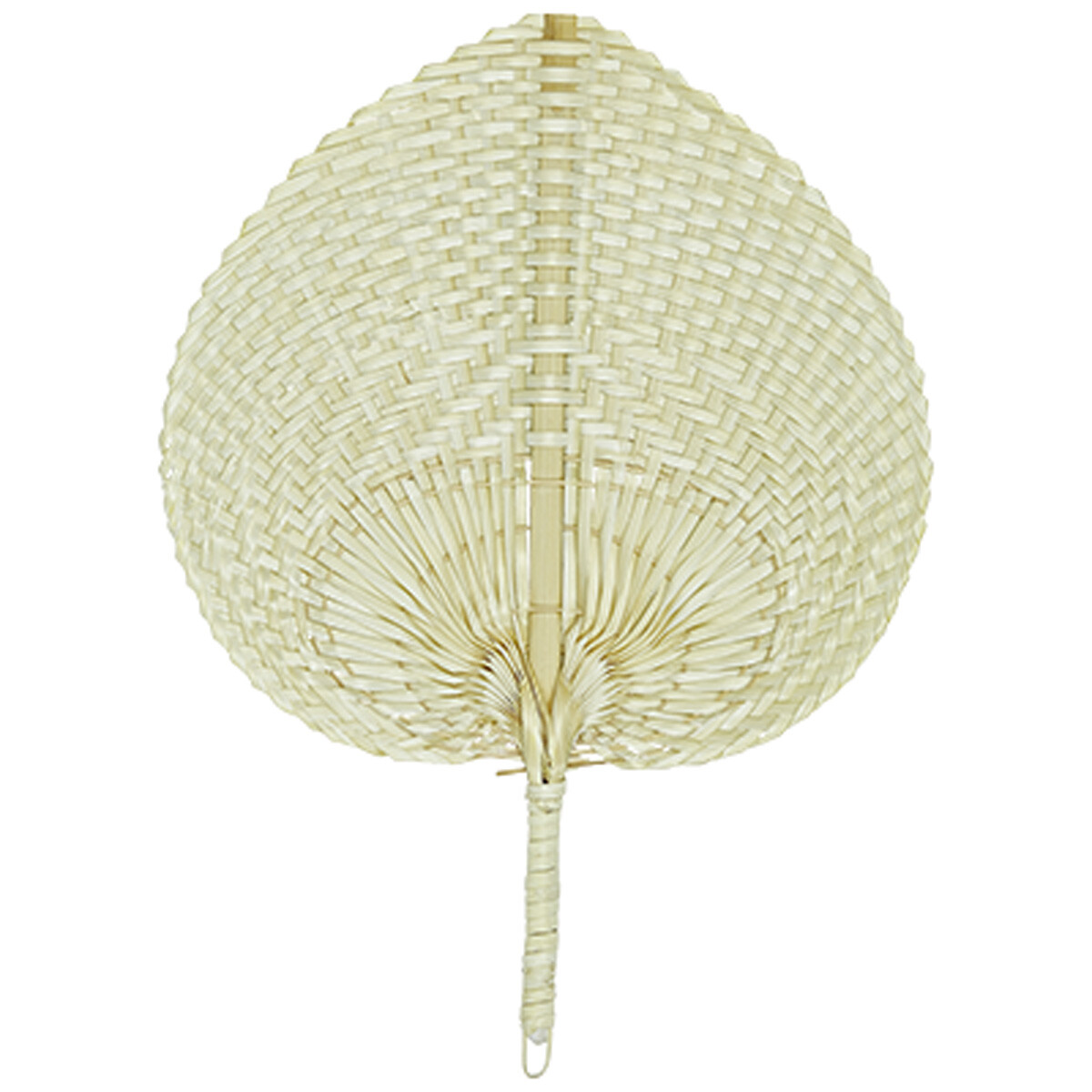 Small Natural Bamboo Leaf Hand Fan, Boho Mid Century Natural Rustic ...