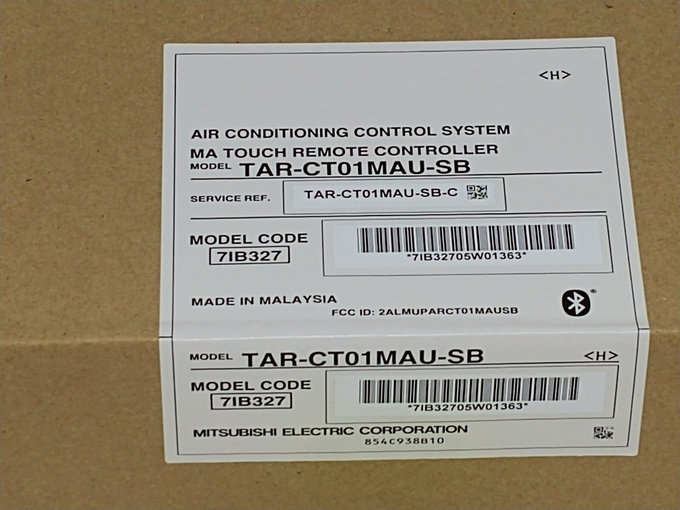Mitsubishi Touch Remote Controller (TAR-CT01MAU-SB) | eBay