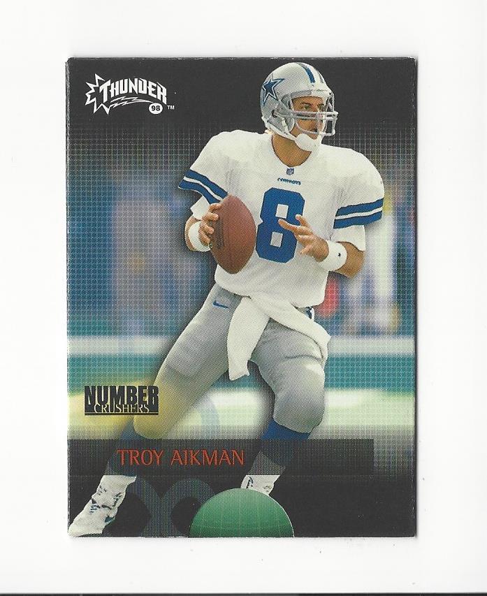1998 SkyBox Thunder Number Crushers #1NC Troy Aikman Cowboys | eBay
