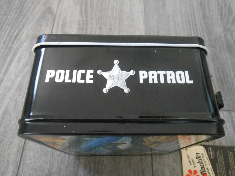 Lunch Box - Vintage 1978 - Metal / Tin - POLICE PATROL WITH THERMOS ...