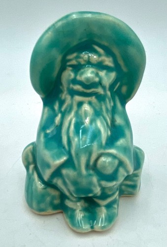 Rare Vintage McCoy Hillbilly Gnome Figurine Miniature Ladder Piece Aqua ...