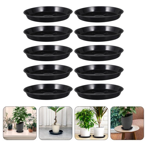 10 Pcs Flower Pot Base Flowerpot Tray for Plants Plastic Circular | eBay