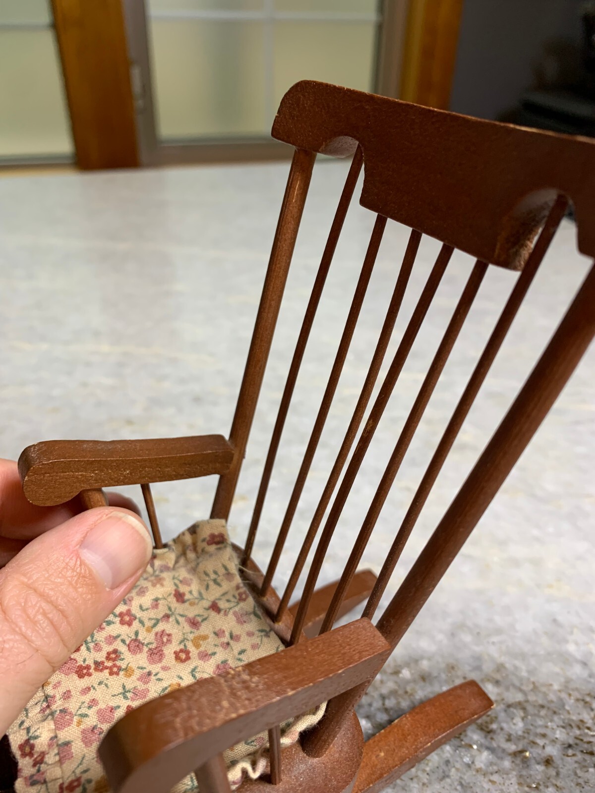 Vintage 1980s 1990s Woode Wooden Doll Bear Rocking Chair 6.5"T | eBay