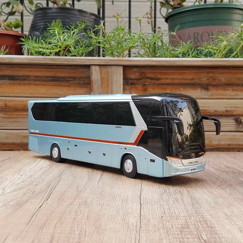 1/38 Scale King Long Longwei II XMQ6127 Bus Blue Diecast Model Toy Gift ...
