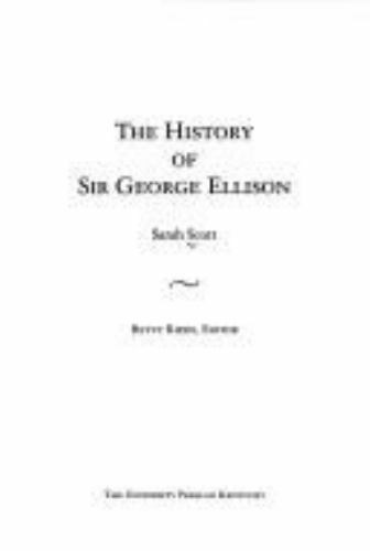 "The History of Sir George Ellison" 9780813108490| eBay