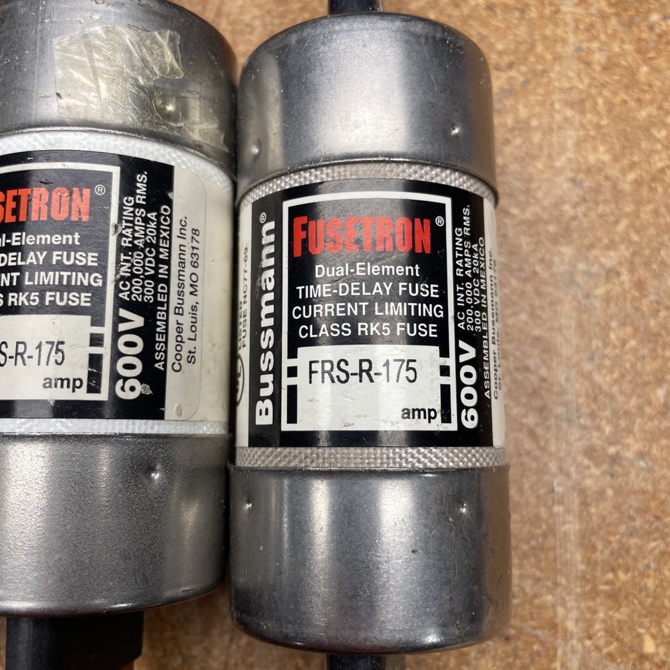 Bussmann FRS-R-175 Fuse 175A 600V Class RK5 Fusetron Time Delay Dual | eBay