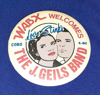 1980 J Geils WABX 99 Rocks Detroit Button Vintage Nugent Seger Kid Rock ...
