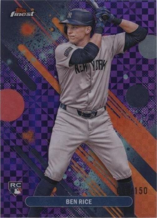2025 Topps Finest - Common Ben Rice #48 Purple Checkerboard Refractor ...