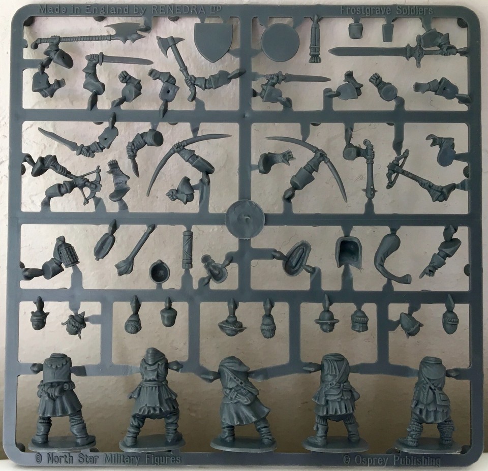 Frostgrave Soldiers 28mm New • 1 Sprue • 5 Miniatures • Osprey ...