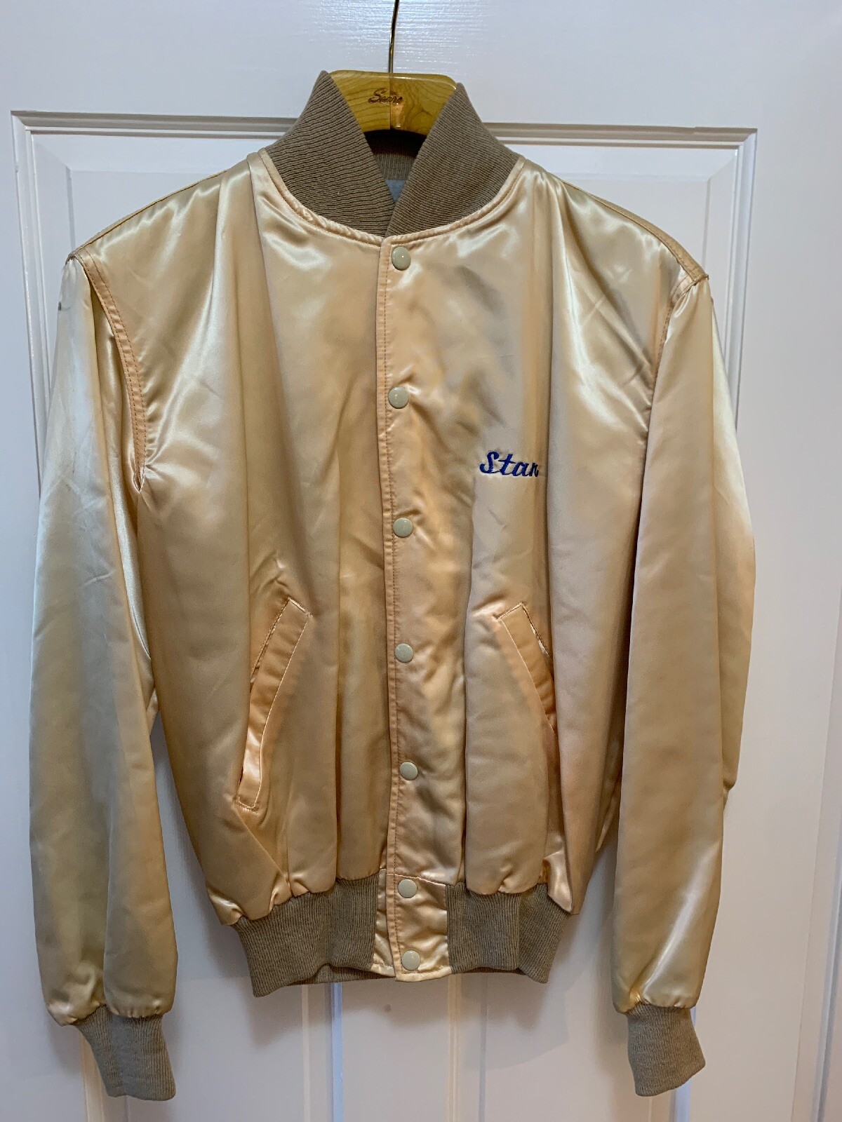 Rare 1970s Chrysalis Records Satin Bomber Jacket Musi… - Gem