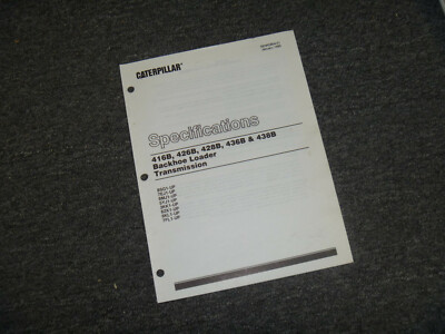 CAT Caterpillar 438B Backhoe Loaders Transmission Specs Service Repair ...