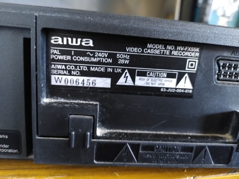 Aiwa HV-FX55K VHS , video cassette Player Scart (509) | eBay UK