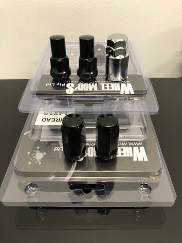 BLACK Wheel Nuts + Lock nuts Kit 14X1.5mm L:45mm fits HOLDEN COMMODORE ...