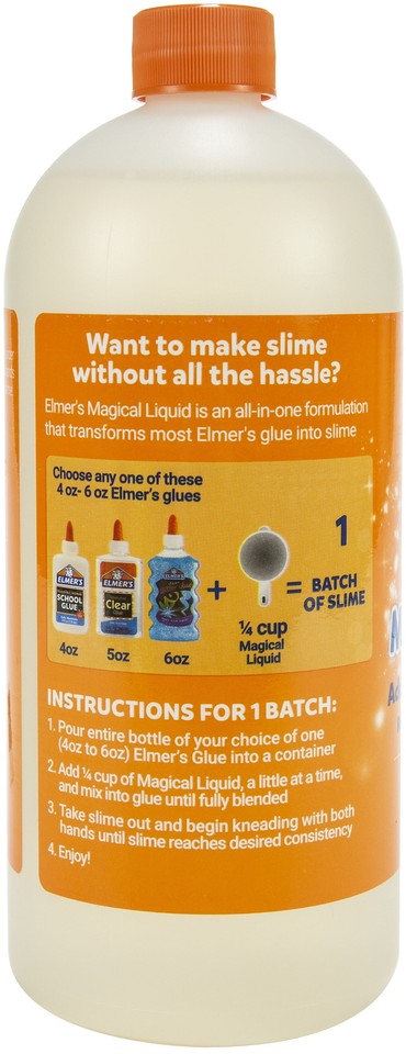 Elmer's Magical Liquid Slime Activator, 32 oz，3.36 x 3.36 x 8.44 Inches ...